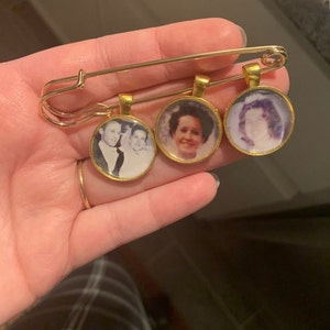Wedding Boutonniere Pin Custom Photo Lapel Pin Personalized - Etsy