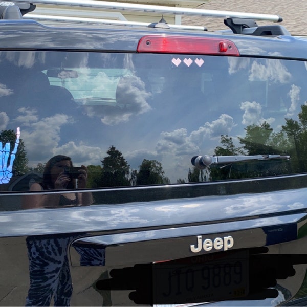Holographic Skeleton Hand Car Decal, Rock on Car Decal, Skull Decal ...