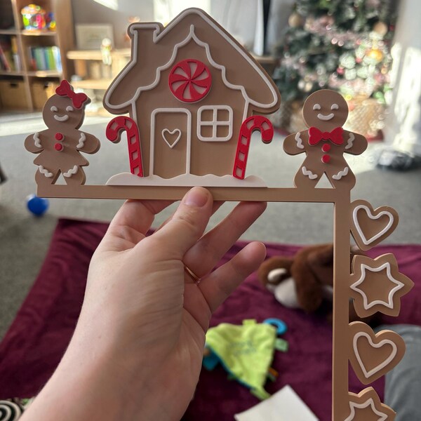 Gingerbread House Christmas Decoration, Door Corner Sign, Gingerbread ...