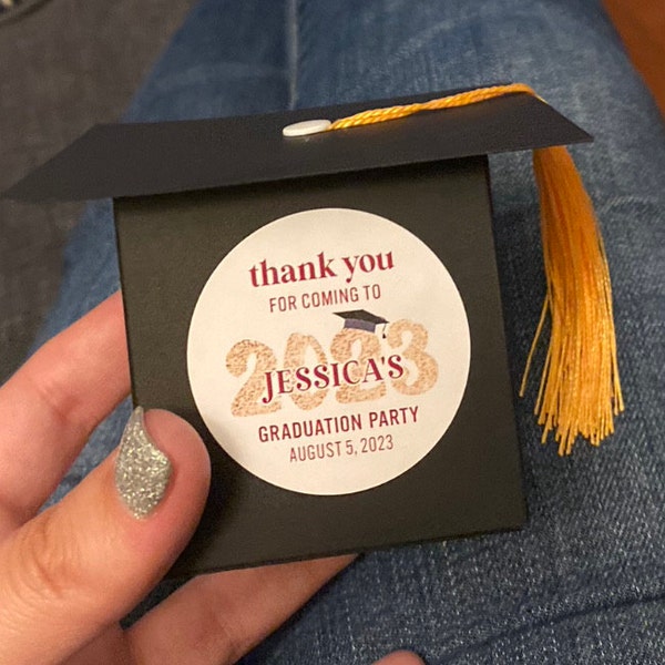 Graduation Favor Stickers, Graduation Personalized Circle Label, 2025 ...