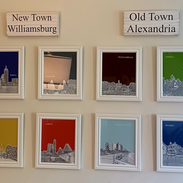 Personalized Town Sign, City Sign, Custom Town and State Sign, Wood ...