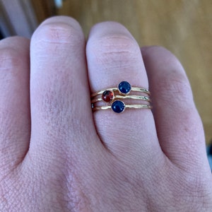 Dainty Birthstone Ring / Birthstone Jewelry / Gift for Mom / Mother's ...