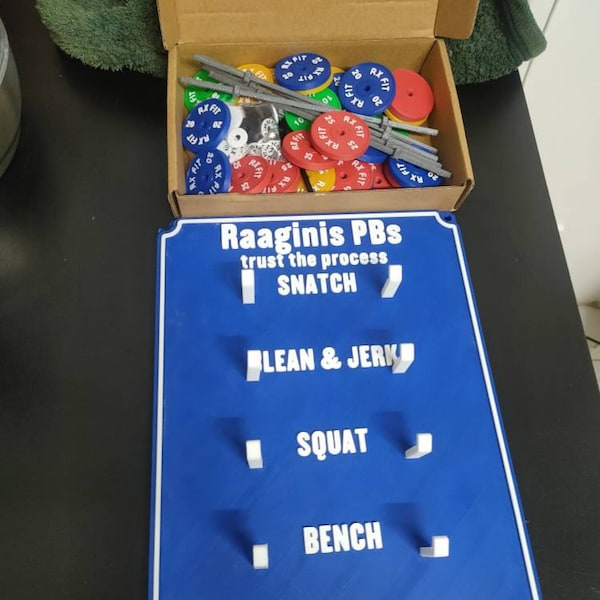 Weightlifting Personal Tracking Board, 5 Lifts, Show off Your Work on 5 ...