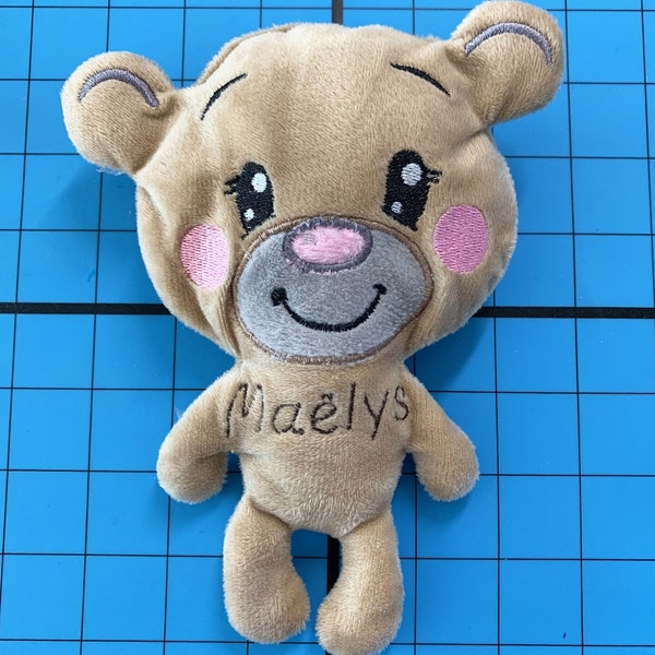 Teddy Bear Stuffie ITH Embroidery , Machine Pattern, ITH Bear Stuffie ...