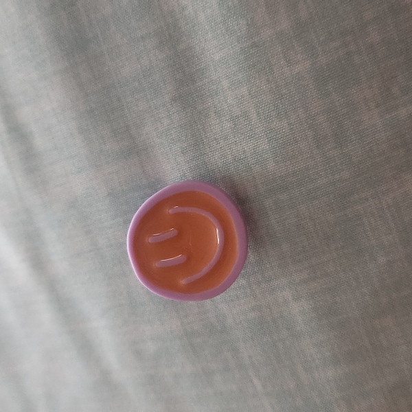 Pastel Smiley Face Pin | Smiley Face Brooch | Colourful Pin Badge ...