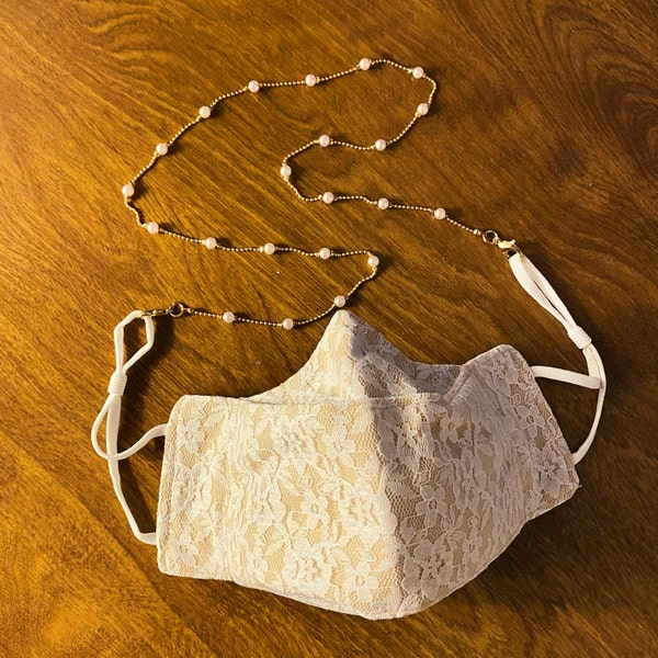Pearl Mask Hanging Chain, Mask Chain, Face Mask Hanger, Mask Necklace ...