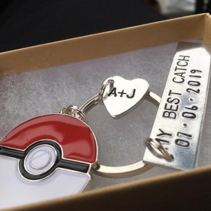 POKÉMON COUPLES KEYCHAIN, Gift for Her Ucky Pet My Best Catch, Gift for ...
