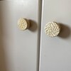 6 Pcs Rattan Door Knobs for Drawer, Cabinet Wicker Woven Pull Handles ...