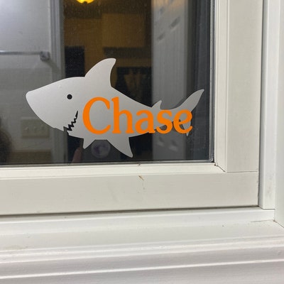 Personalized Shark Name Vinyl Decal Sticker Shark Name - Etsy