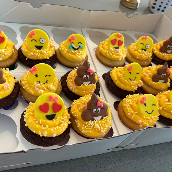 Edible Emoji Cupcake Toppers · Emoji Birthday Party - Etsy