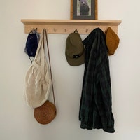 Wall Coat Rack With Shelf Kids Nursery Shelf Peg Rail Peg - Etsy Australia