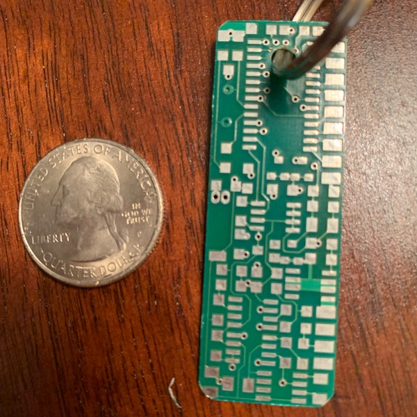 Real Recycled Circuit Board Keyring, PCB Keychain, Upcycled Key Fob ...