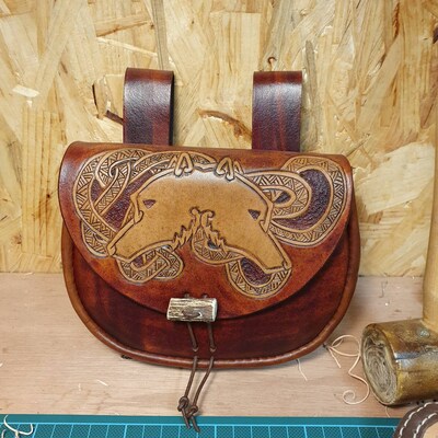 Leather Viking Belt Pouch Pattern / Digital Download / Viking Serpent ...