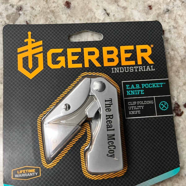 Personalized Gerber EAB Utility Pocket Knife Box Cutter - Custom Made ...