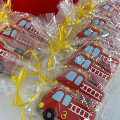 Fire Engine Iced Biscuits - Etsy