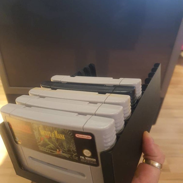 Super Nintendo SNES Game Cartridge Tray (holds 10) Rack/stand/storage ...