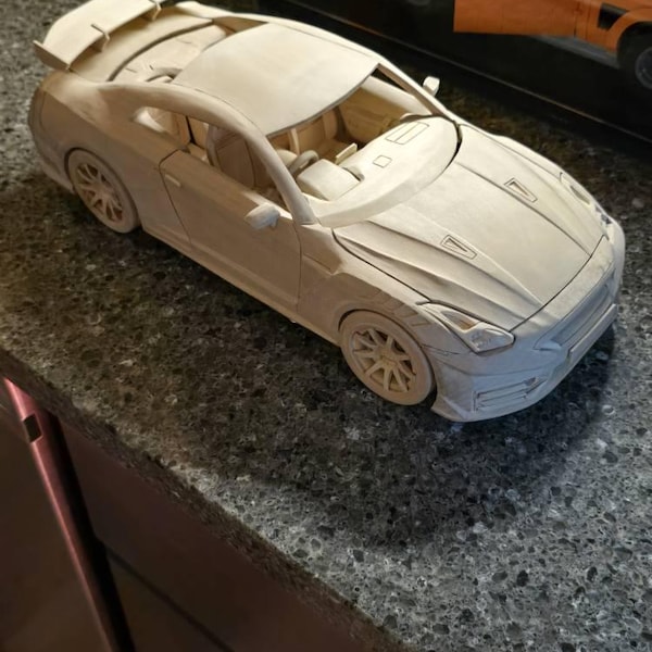 Nissan Skyline GTR, R34, 1/13 Scale, Wooden Car, Handcrafted Toys ...