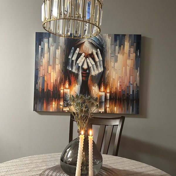 Simchat Torah Canvas Painting, Dancing With Bible Artwork, Jewish ...