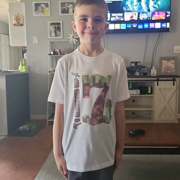 Minecraft Birthday Shirt - 7 - Etsy