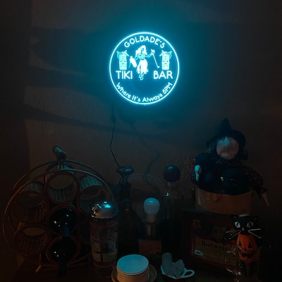 Custom Tiki Bar Sign LED Wall Sign Neon Like Color Changing Remote ...