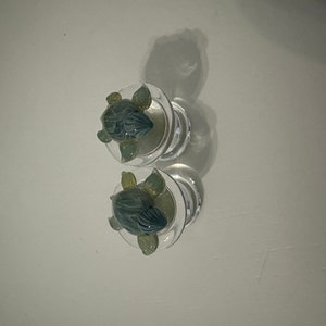 1 Pair 2 Pieces Solid Pink Pinchers Spirals Glass - Etsy