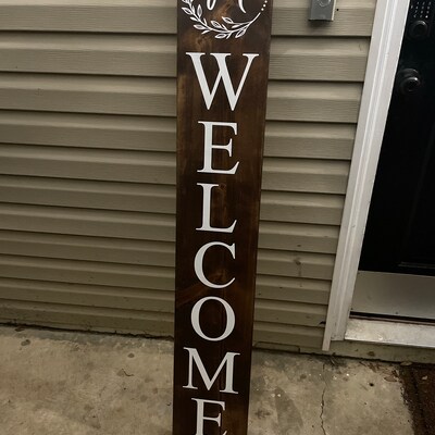 Personalized Porch Sign 4 FT 5 FT Leaning Sign Porch Decor Last Name ...