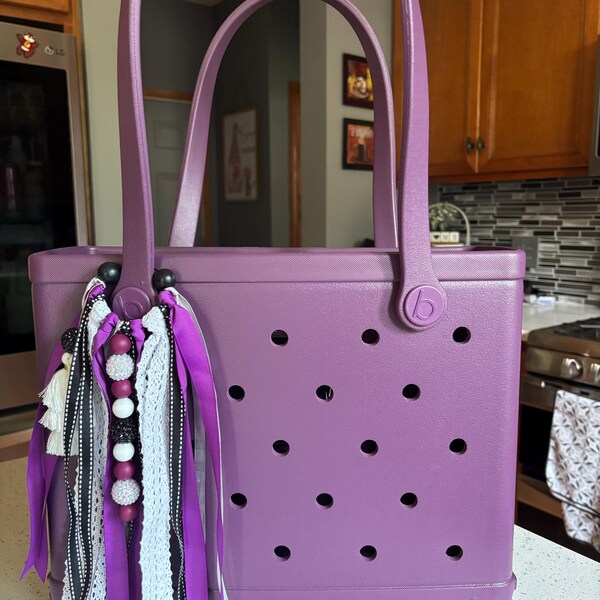 Coral Bogg Bag Tassel, Hibiscus Flower Bogg Bag, Coral Bogg Bag Charm ...