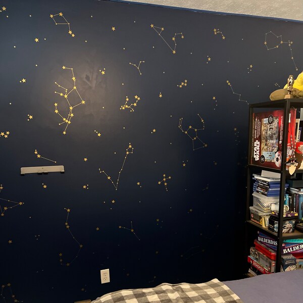 Constellation Wall Decals, Kids Room Decor, Constellation Star Map ...