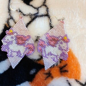 Bear Paw Brick Stitch Earrings Pattern Native Inspired PDF Instant ...