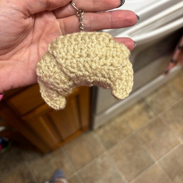 Min Croissant Crochet Pattern No Sew Easy French Pastry Dough Bread ...