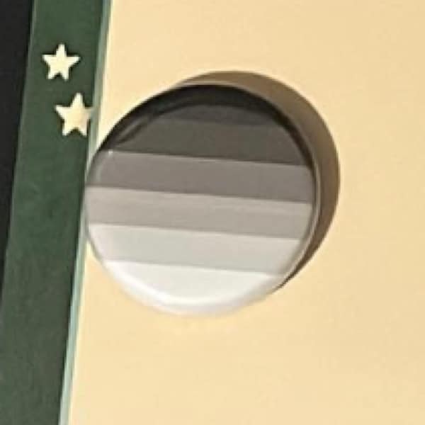 Heterosexual Black And White Straight Pride Flag Pin Round Circle