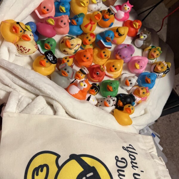 Bag of Ducks | "you've Been Ducked" Canvas Tote | Rubber Duck Lovers ...