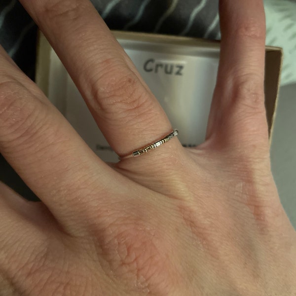 CUSTOM Morse Code Ring, Personalized Morse Code Ring, Any Word, Date ...