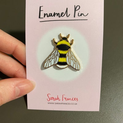 Bee Enamel Pin Bee Lapel Pin Rose Gold Bee Pin Hard - Etsy