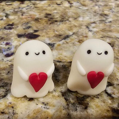 Glow in the Dark Pet Ghost, Ghost Buddy, Polymer Clay, Halloween ...