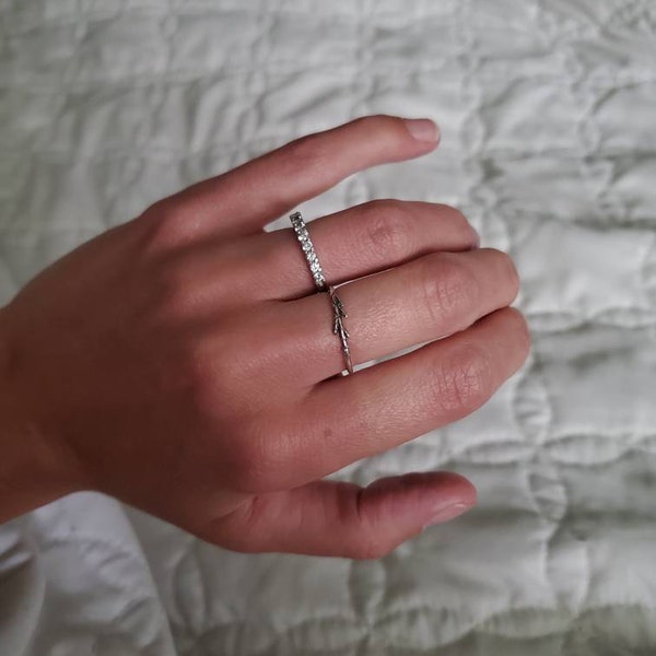 Dainty Juniper Ring - Silver Juniper Ring - Botanical Ring - Branch ...