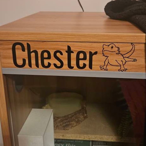 Custom Vivarium Name Sticker Label Bearded Dragon Lizard - Etsy
