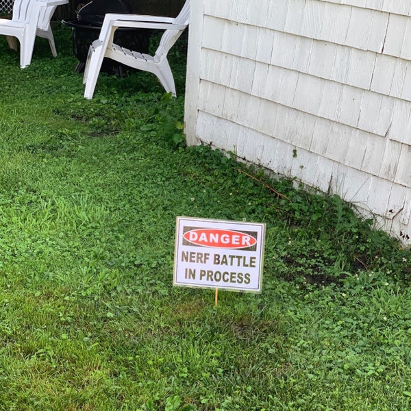 Printable Nerf Battle Sign - Nerf Decor | Nerf Battle Signs | Nerf ...