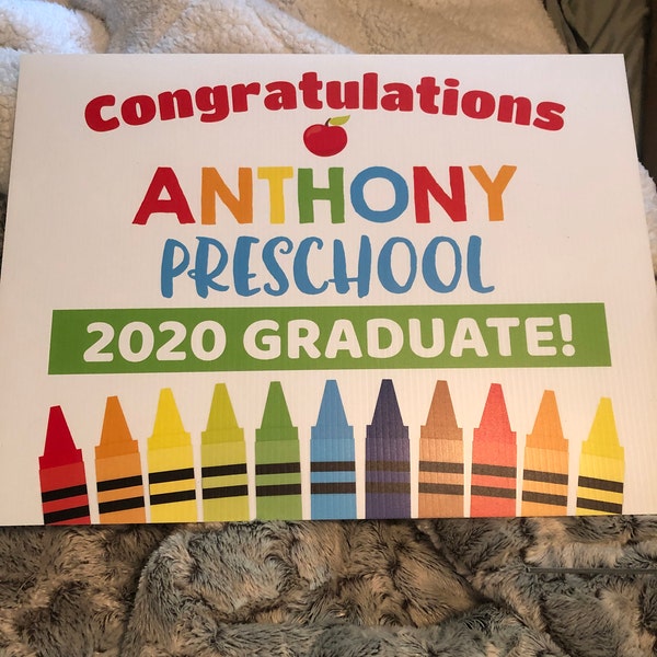 Printed Graduation Yard Sign, Kindergarten Graduation Sign, Quarantine ...