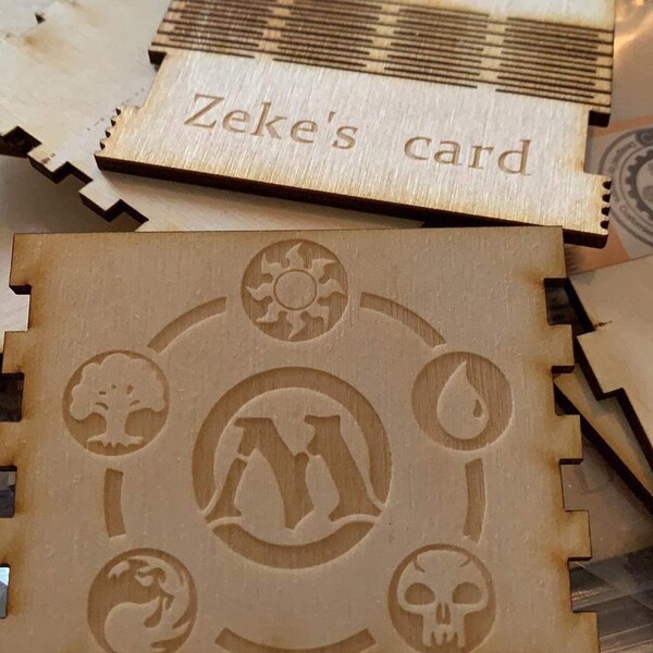 Double Card Deck Box With Customised Engraving - Etsy