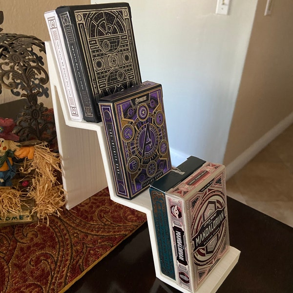 Two-deck Step Poker Card Stand / Playing Card Display / Shelf / Holder ...
