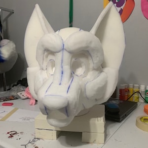 PDF TEMPLATE: Fursuit Head Base Fox Digital Download | Etsy