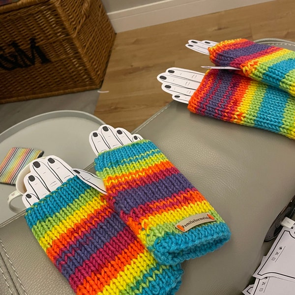 PRINTABLE Fingerless Glove Tag Pack. 2pc + Bonus Hand Template ...