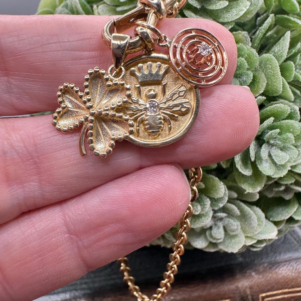 Ruby Ladybug Necklace 10K Gold, Ruby Ladybug Pendant Solid 10K Gold ...