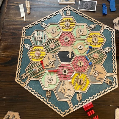 Catan-inspired Boardgame Laser Template & Glowforge File Download - Etsy