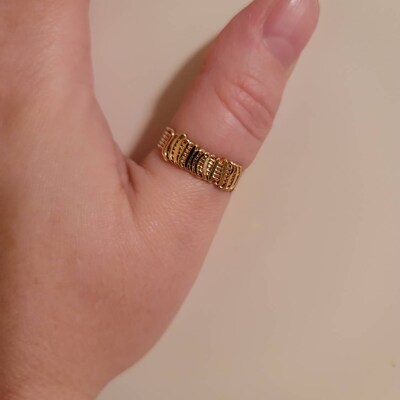 Gold Index Finger Ring. Wide Band. Womens Thumb. Men's - Etsy Canada