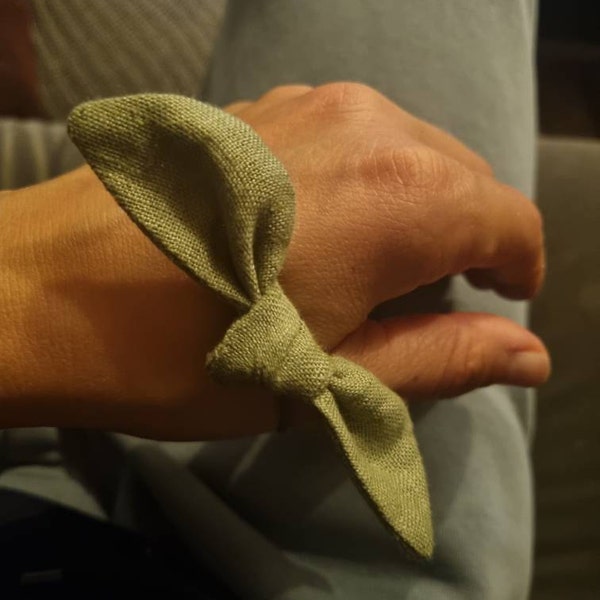 Multiple Colors. Super Cute Mini Knot Bows From Linen. Bunny Ears Pony ...