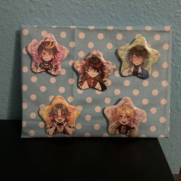 Nijisanji Vtuber | Star Buttons - Etsy