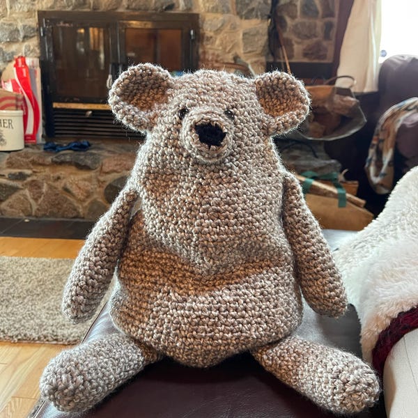 Crochet Pattern, Chunky Benji the Bear, Step by Step US Terms DIY ...