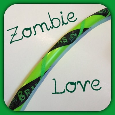Horror Ribbon, Zombie, Brains Grosgrain Ribbon, I Love Zombies, Zombie ...